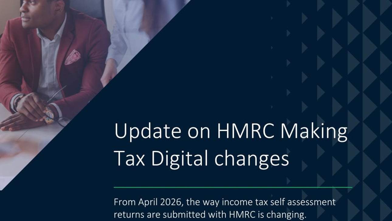Update on HMRC Making Tax Digital changes